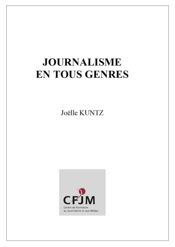 Les éditions du CFJM – Centre de formation au journalisme et aux médias ...